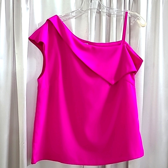 TCEC | Tops | Tcec Top Asymmetrical Hot Pink Size Medium | Poshmark